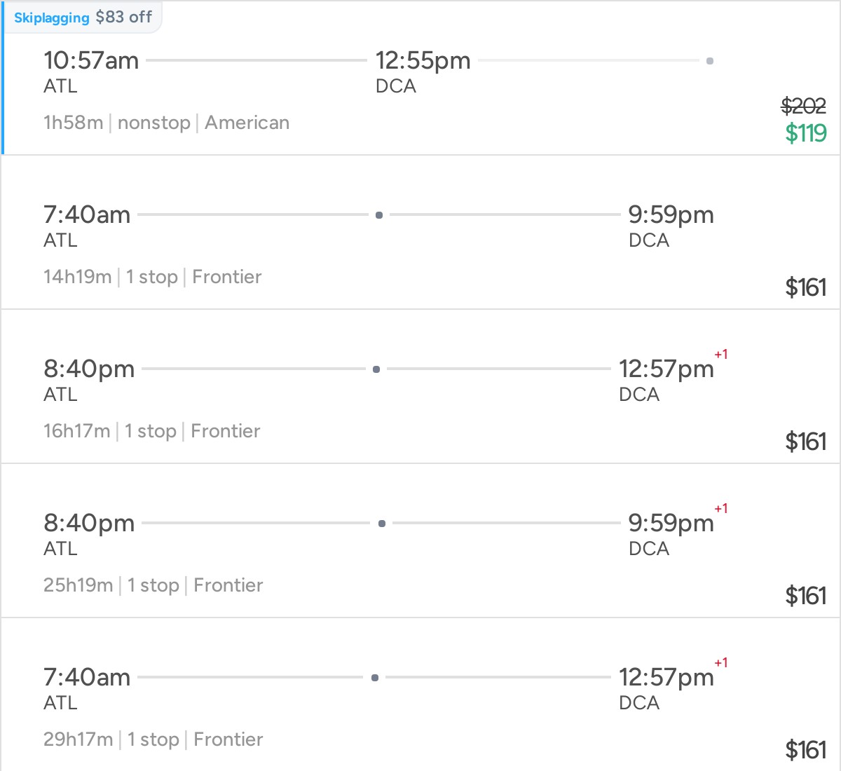 26% Off ATL to DCA Flights on Fri, Mar 13 | Only $110