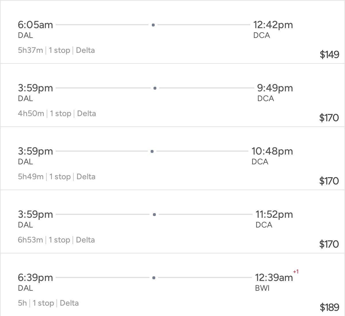 DAL to WAS - Cheap flights from Dallas, Texas to Washington, District ...
