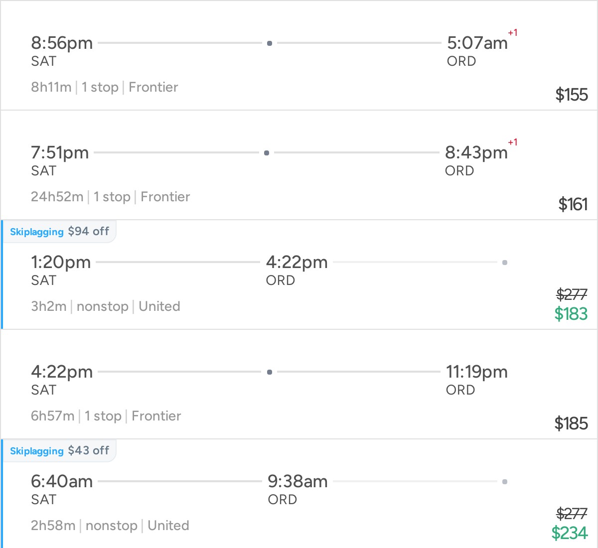 SAT to CHI - Cheap flights from San Antonio, Texas to Chicago, Illinois ...